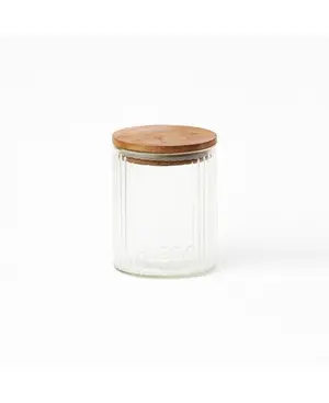 FLECK Fluted Glass Storage Jars Set Of 3