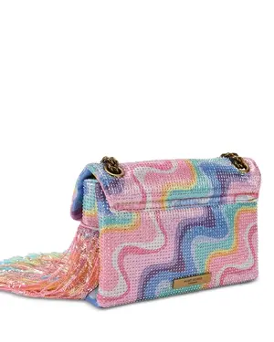 Kurt Geiger Kensington Mini Rhinestone Fringed Shoulder Bag