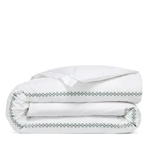 MATOUK Atticus Embroidered Duvet Cover, King Exclusive - Celadon