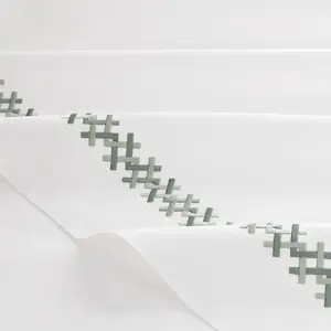 MATOUK Atticus Embroidered Percale Sheet Set, Queen Exclusive