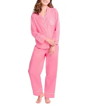 AME & LULU Long Pajama Set - Pink Tennis Sleep Repeat