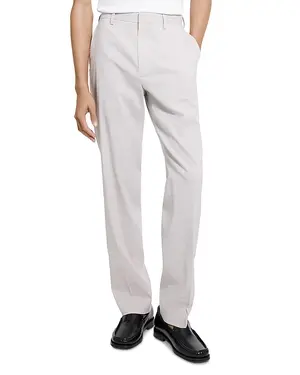 Theory Standard Draw Pants In Good Crunch - Silver Cloud