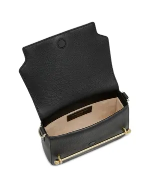 Strathberry Ace Mini Leather Crossbody Bag - Black