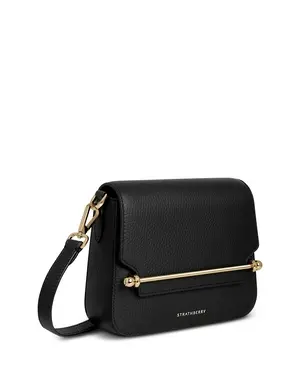 Strathberry Ace Mini Leather Crossbody Bag - Black