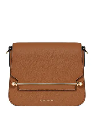 Strathberry Ace Mini Leather Crossbody Bag - Tan