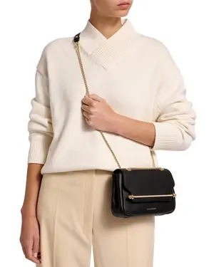 Strathberry East/west Mini Leather Shoulder Bag - Black