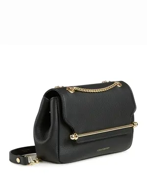 Strathberry East/west Mini Leather Shoulder Bag - Black