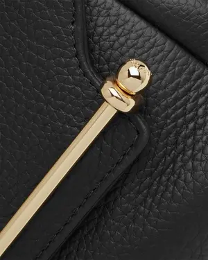 Strathberry East/west Mini Leather Shoulder Bag - Black