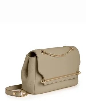 Strathberry East/west Mini Leather Shoulder Bag - Sand