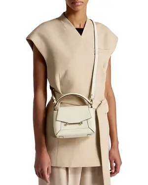 Strathberry Mosaic Nano Leather Crossbody Bag - Vanilla