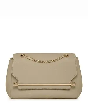 Strathberry East West Mini Leather Crossbody Bag - Sand