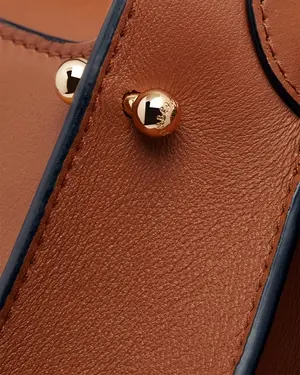 Strathberry Arkshell Medium Leather Handbag - Chestnut