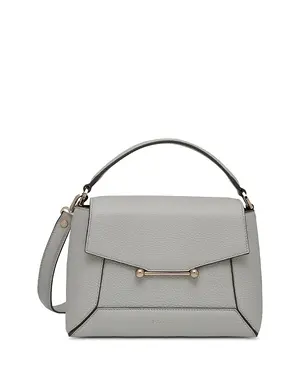 Strathberry Mosaic Medium Leather Handbag - Marble Grey