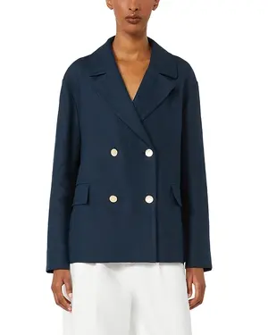Max Mara Avenue Linen Jacket - Midnight Blue