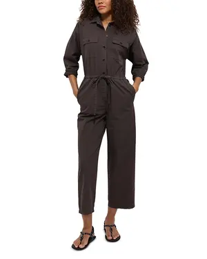 ALEX MILL Ricard Twill Jumpsuit - Shadow