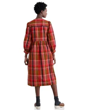 SEASALT CORNWALL Plaid Midi Dress