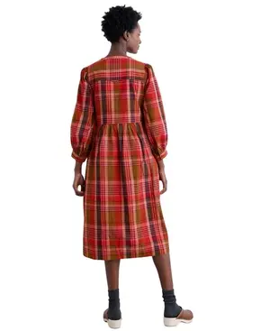 SEASALT CORNWALL Plaid Midi Dress