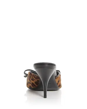 Miu Miu Calf Hair Slide Sandals - Miele