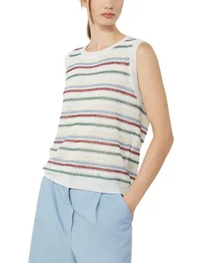 Max Mara Striped Linen Top