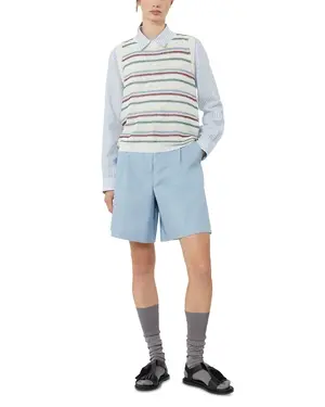 Max Mara Striped Linen Top