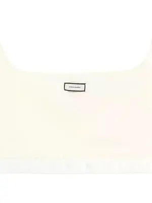 ENTIRE STUDIOS Logo-patch Crop Top - Yellow