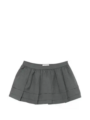 SHUSHU/TONG Mini Pleated Skirt With Ruffle Detail