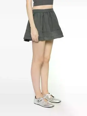 SHUSHU/TONG Mini Pleated Skirt With Ruffle Detail