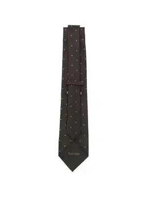 TOM FORD Polka Dot Neck Tie - Brown