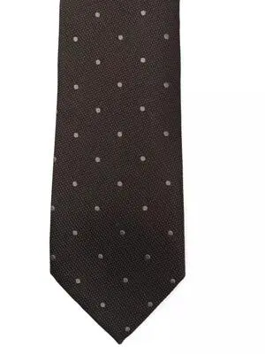 TOM FORD Polka Dot Neck Tie - Brown