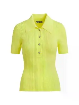 Essentiel Antwerp Jabric Ribbed Polo Top