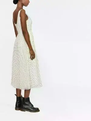 Red Valentino Polka Dot Flared Dress