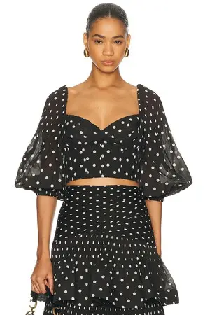 Zimmermann Pleated Draped Bodice Top