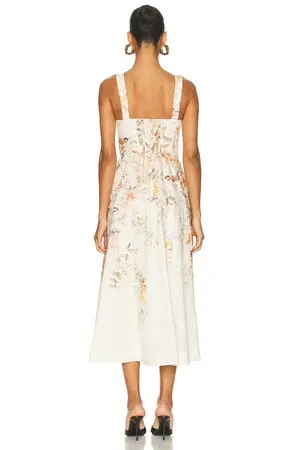 Zimmermann Luna Buttoned Picnic Dress - Cream Songbird