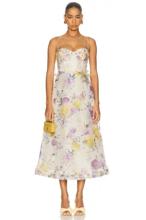 Zimmermann Luna Ruffle Midi Dress
