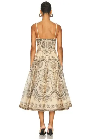 Zimmermann Luna Twist Mini Dress - Cream Perla Paisley