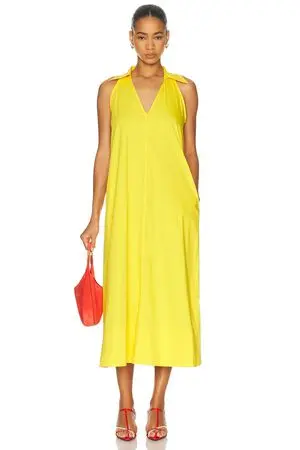 SIMONMILLER Nava Poplin Dress In Yellow - Sungold