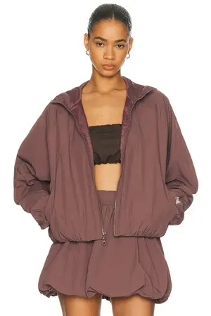 Nike Hooded Parachute Jacket In Mauve - Tattoo & Chalk