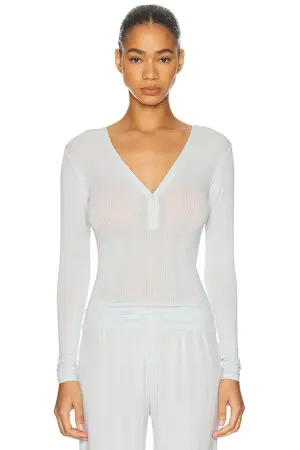 NEGATIVE UNDERWEAR Whipped Henley - Mist