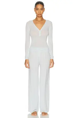 NEGATIVE UNDERWEAR Whipped Henley - Mist