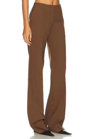 MUGLER Straight Leg Pant In Brown