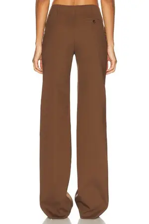 MUGLER Straight Leg Pant In Brown