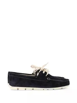 Prada Suede Boat Shoes