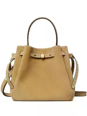 Tory Burch Romy Pick Stitch Bucket Bag - Neutrals