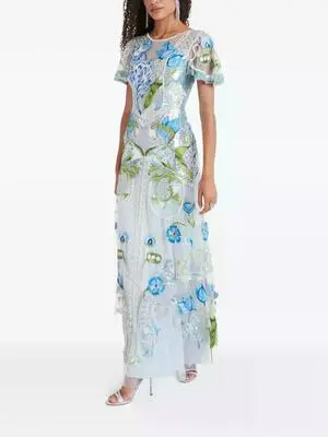 TEMPERLEY LONDON Ostuni Sequin Floral Gown