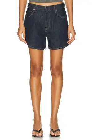 AGOLDE Leith Oversized Denim Shorts - Rinse