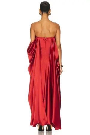 Alejandra Alonso Rojas Draped Overlay Gown