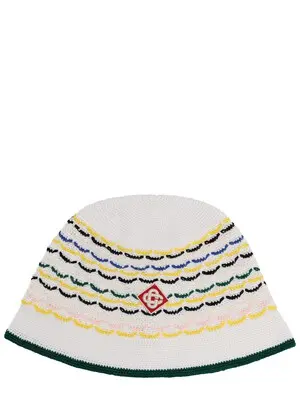 Casablanca Knit Hat With Logo - Multicolour