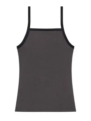 COURREGES Contrasting Tank - Charcoal