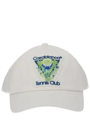 Casablanca Flaming Tennis Ball" Baseball Cap - White