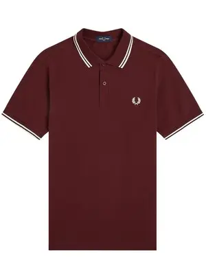 Fred Perry Polo With Logo - Bordeaux